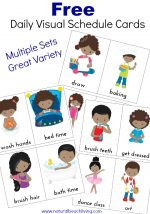 Extra Daily Visual Schedule Cards Free Printables - Natural Beach Living