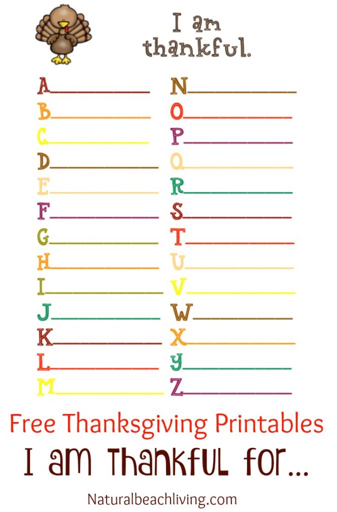 30 Days Daily Gratitude List Printable - Natural Beach Living