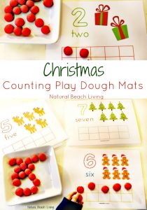Cute Counting Christmas Play Dough Mats - Natural Beach Living