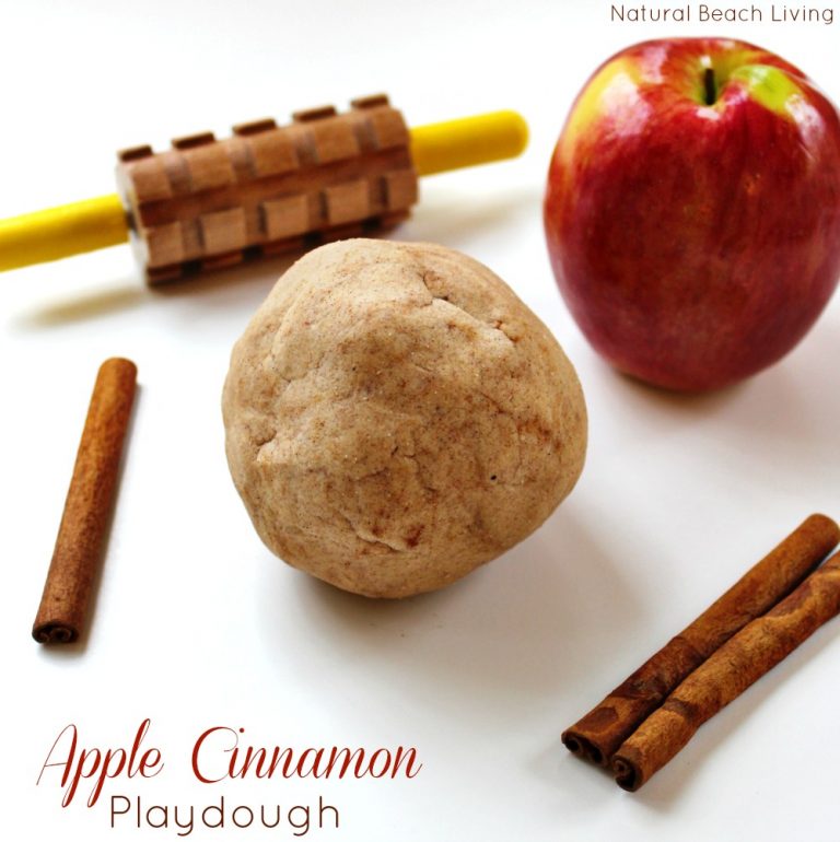 The Best No Cook Apple Cinnamon Playdough Recipe - Natural Beach Living