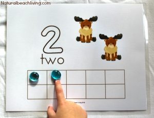 Free Printable Winter Animal Number Playdough Mats - Natural Beach Living