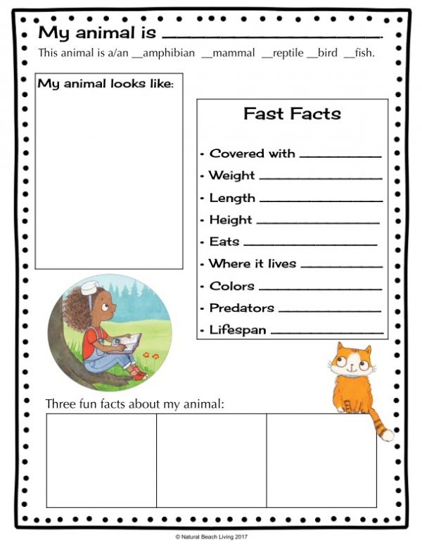 Animal Research for Kids with Zoey and Sassafras (Free Printable ...