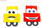 Disney Pixar Cars Popsicle Stick Crafts for kids - Natural Beach Living