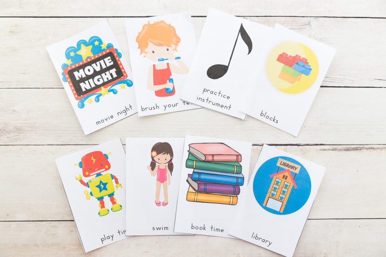 Editable Visual Schedule Cards Bundle - Natural Beach Living