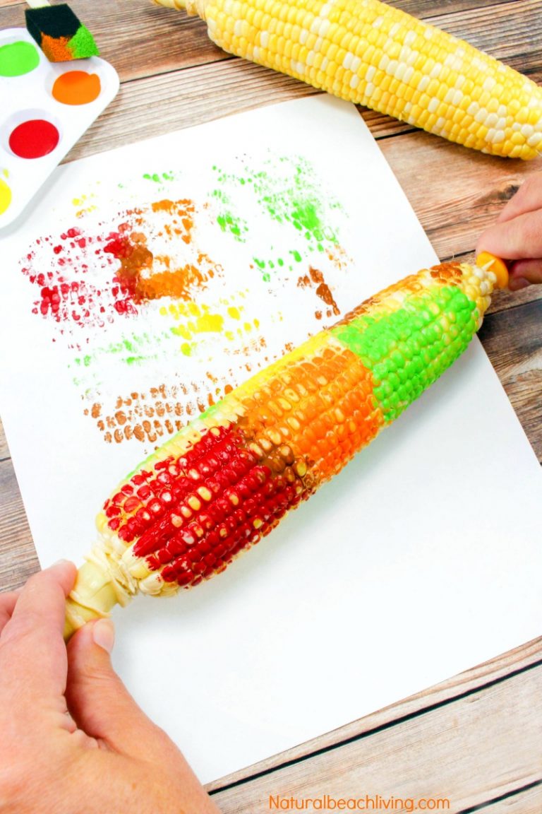 Corn on the Cob Craft Painting for Kids - Thanksgiving Arts and Crafts ...
