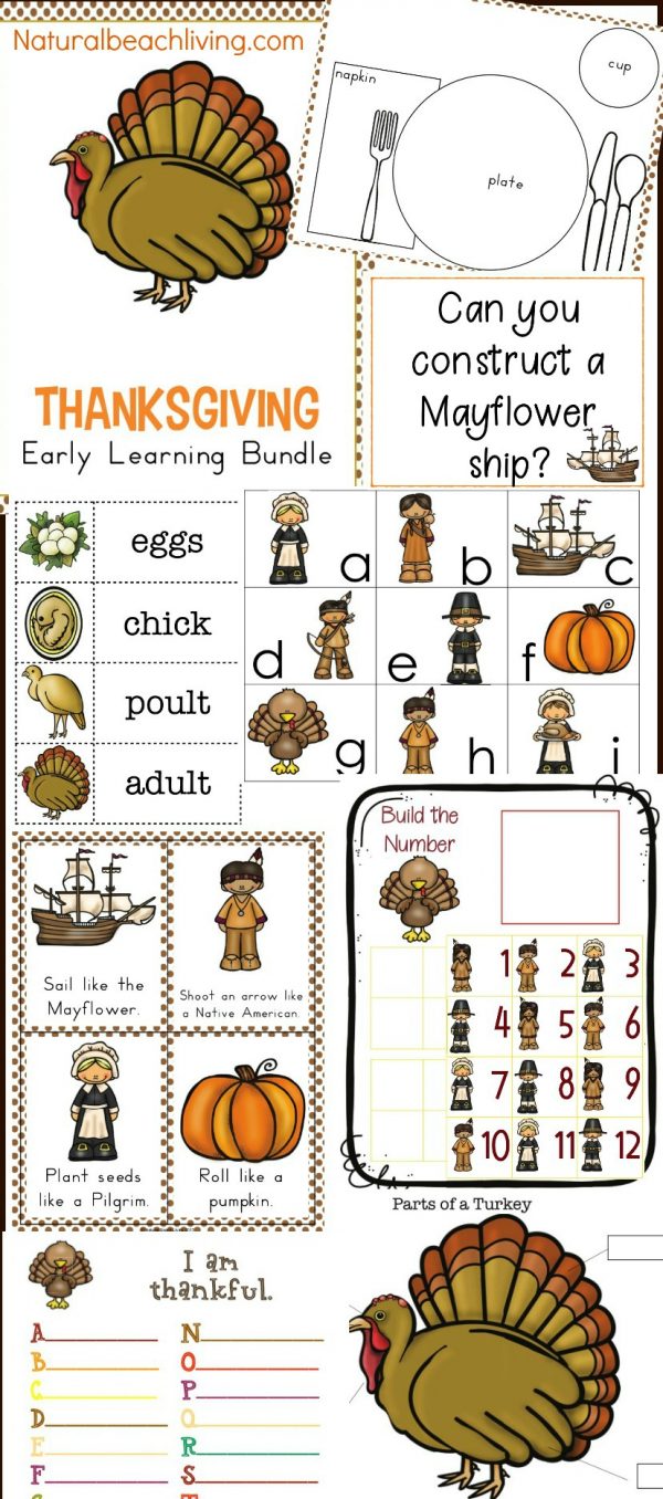 Thanksgiving Kindergarten and Preschool Theme Lesson Plan - Natural ...