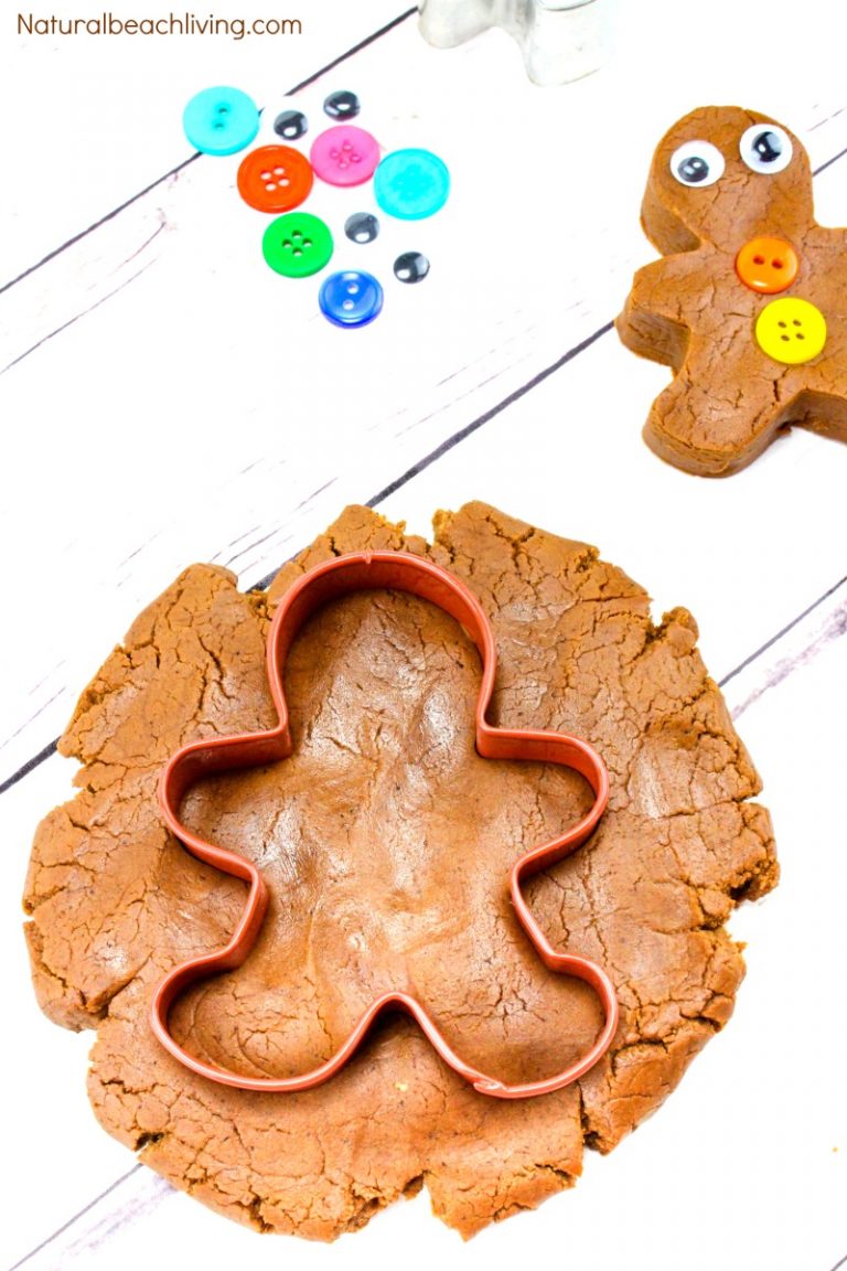 Gingerbread Playdough Recipe - No Cook No Cream of Tartar Homemade ...