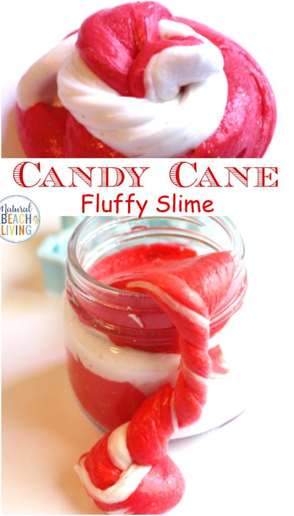 Candy Cane Slime Recipe with Contact Solution - Natural Beach Living