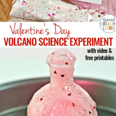 Valentine's Day Volcano Science Experiment with Free Valentine Cards ...