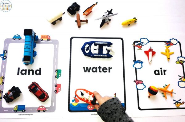Preschool Transportation Theme Printables - Sorting Land Air Water ...