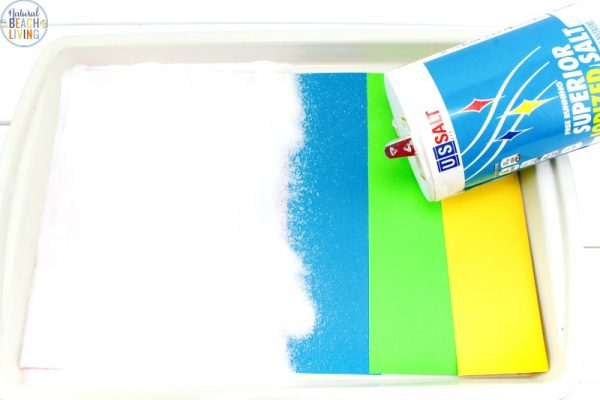 Rainbow Salt Tray Sensory Writing Activities for Preschool - Natural ...