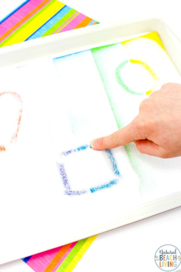 Rainbow Salt Tray Sensory Writing Activities for Preschool - Natural ...
