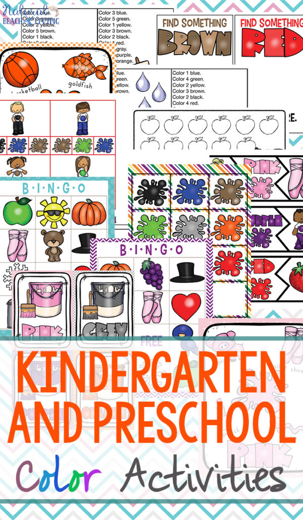 Preschool Color Theme Printables - Natural Beach Living