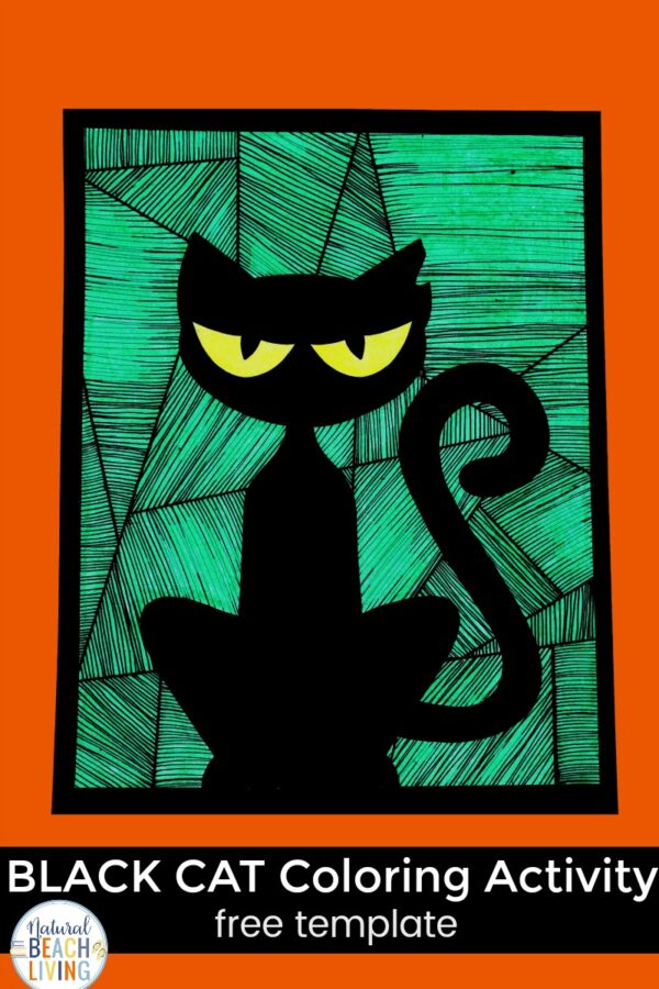 Preschool Cat Art Activity with Free Cat Template - Natural Beach Living