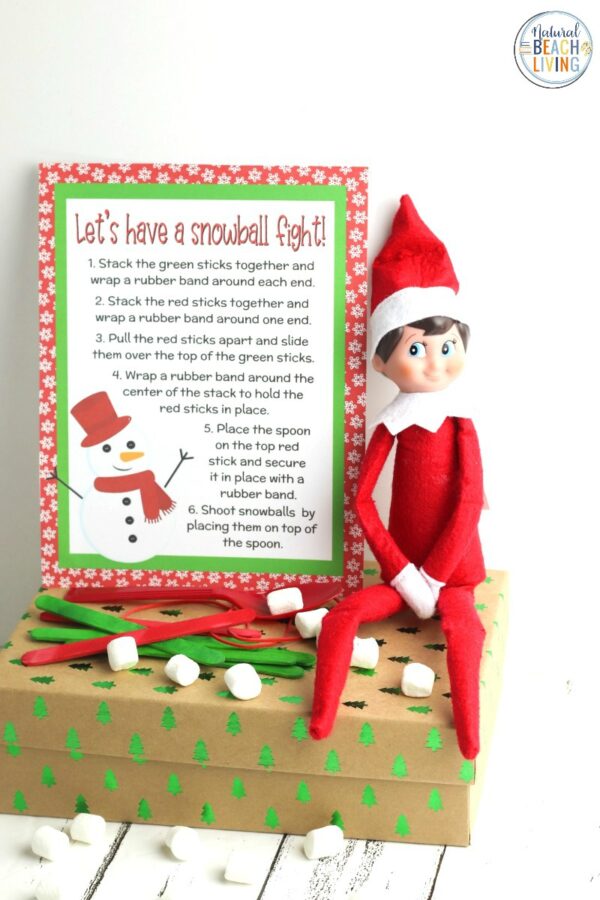 Elf on the Shelf Marshmallow Catapult with Free STEM Printable ...