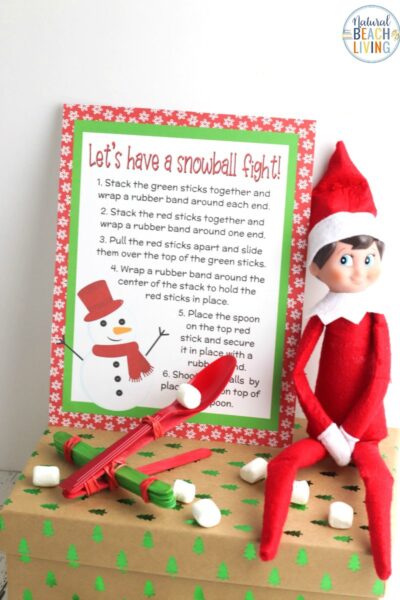 Elf on the Shelf Marshmallow Catapult with Free STEM Printable ...