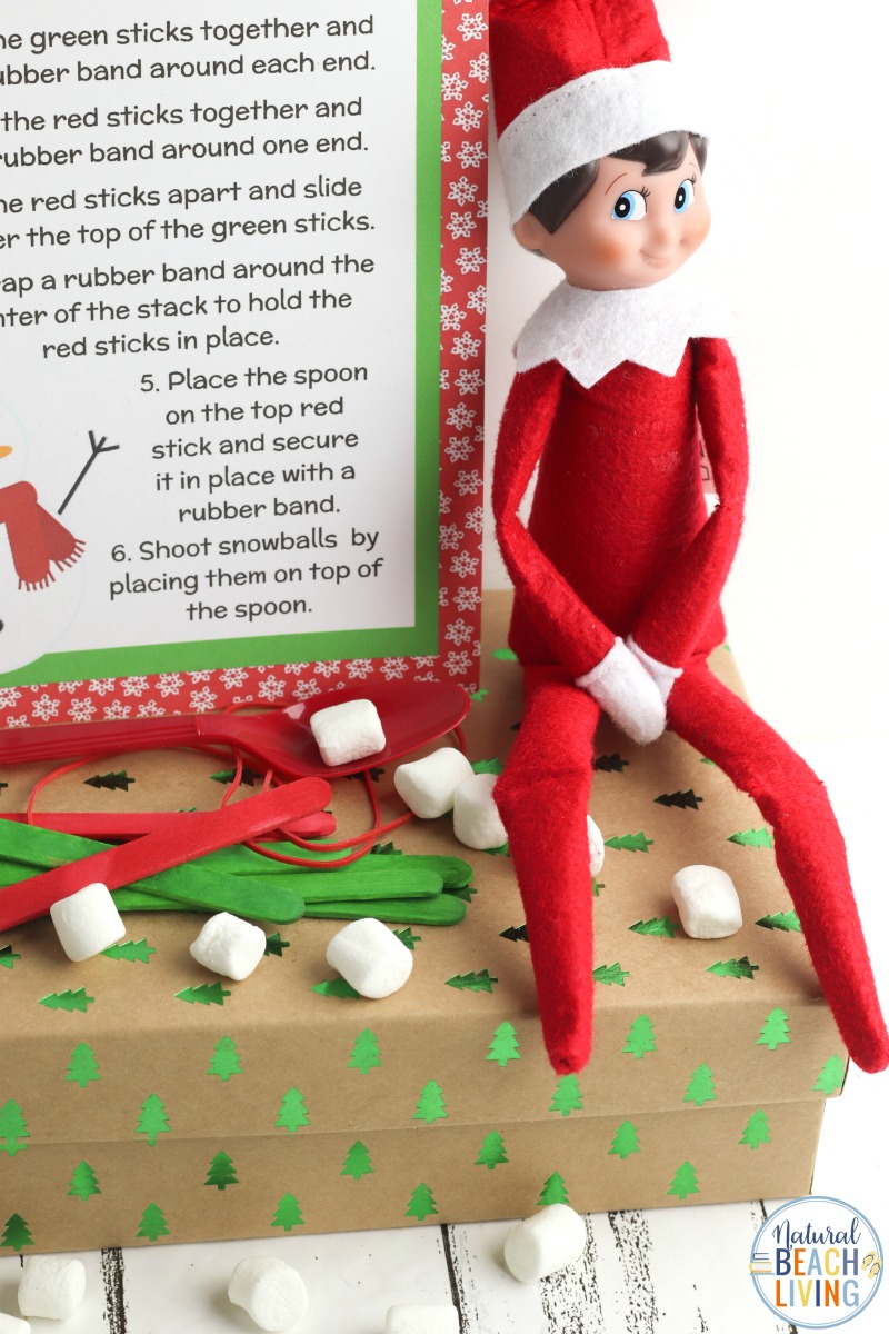 Elf on the Shelf Marshmallow Catapult with Free STEM Printable ...