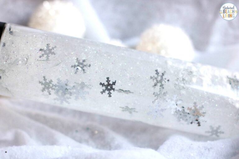 Snow Sensory Bottles for Winter Sensory Play - Natural Beach Living