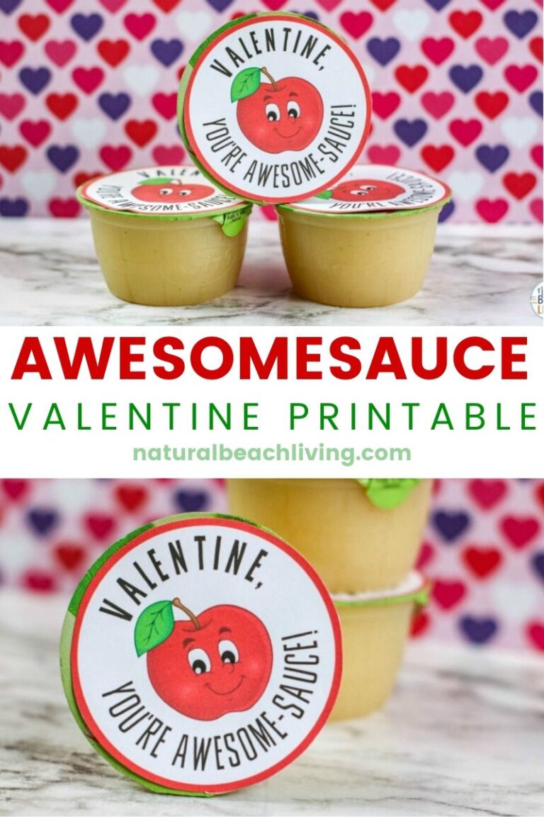 Applesauce Valentine Printable - Free Valentines Day Cards - Natural ...