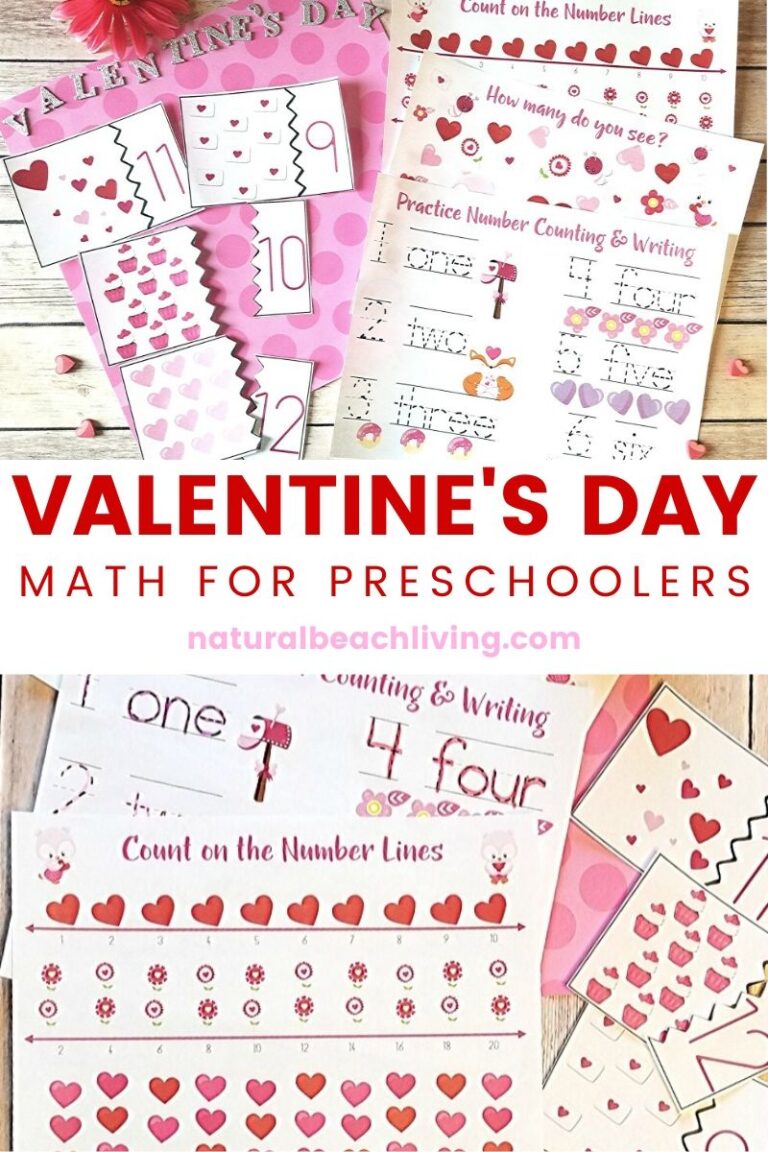 Valentine's Day Math for Preschoolers - Natural Beach Living