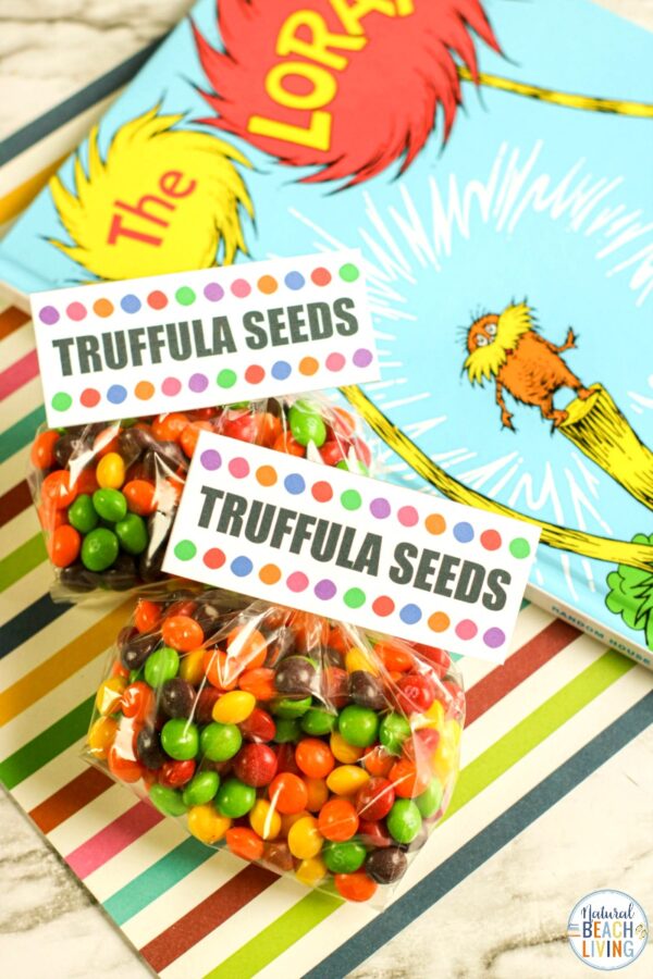 The Lorax Goodie Bag Ideas with Free Truffula Tree Seeds Printable ...