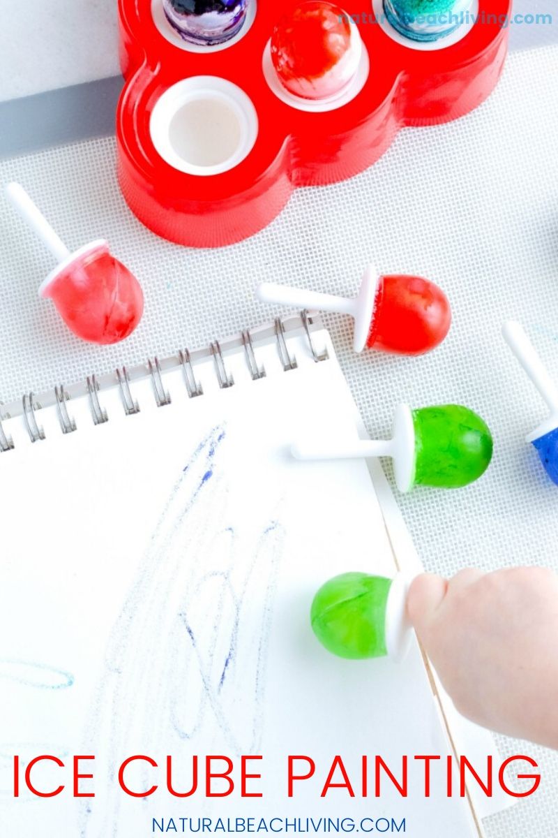 Ice Cube Painting Summer Art for Kids - Natural Beach Living