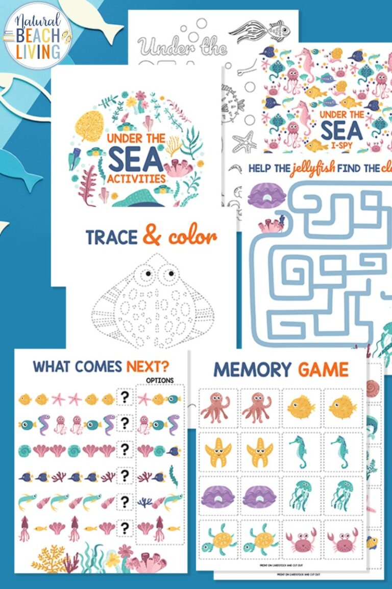 Under the Sea Printable Activities - Ocean Theme Activities - Natural ...