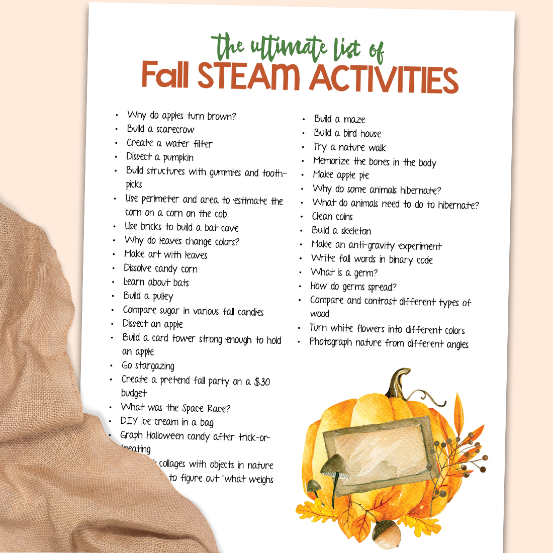 Fall STEAM Activities for Kids - STEM Lesson Plan Ideas and Free ...