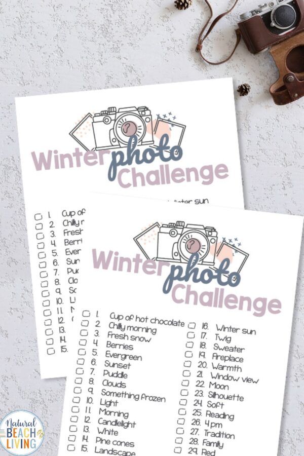 Winter Photo Challenge - 30 Day Challenge Ideas with free printables ...