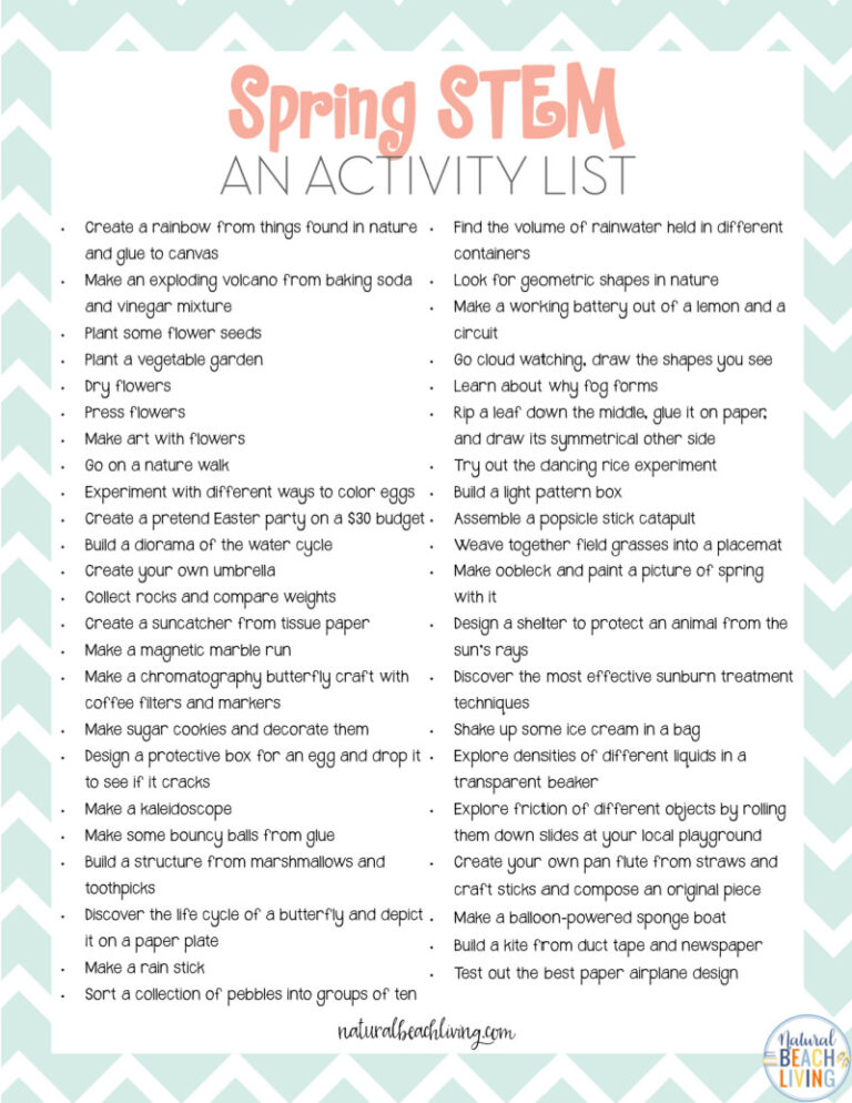 45+ STEM Spring Activities and Free STEM Challenges - Natural Beach Living