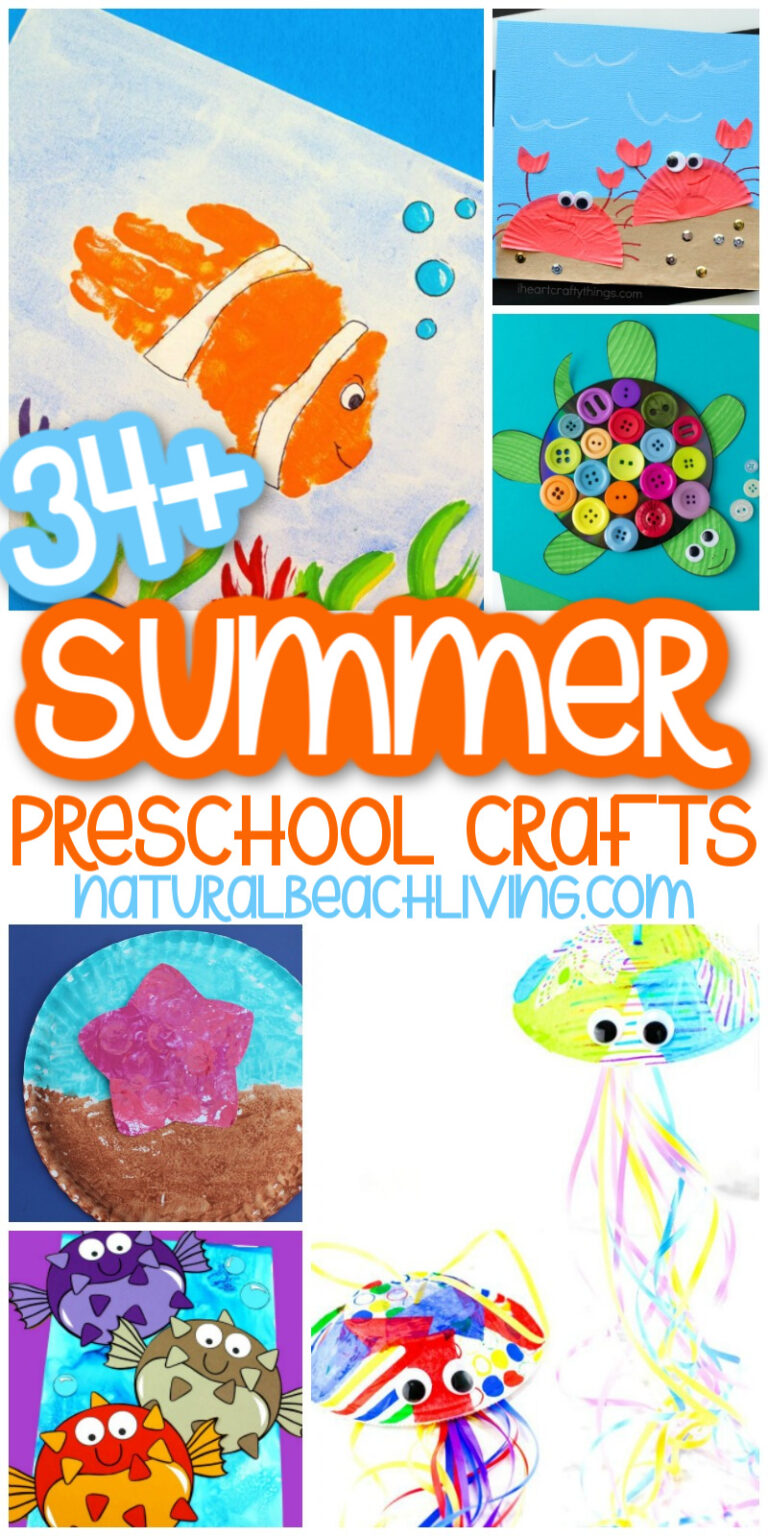 34+ Summer Preschool Crafts - Summer Art and Craft Activities - Natural ...