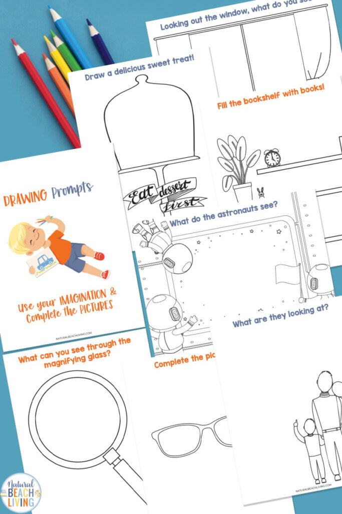 Free Printable Drawing Prompts for Kids - Natural Beach Living