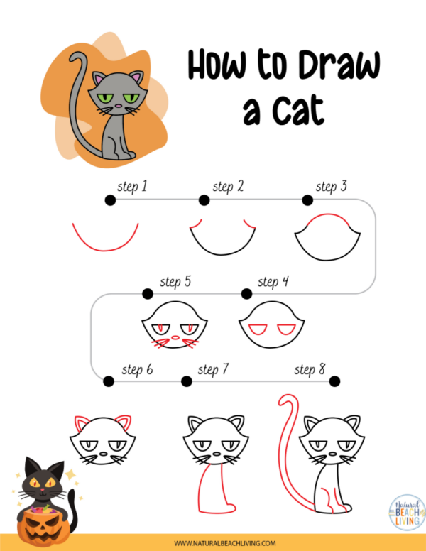How to Draw Halloween Characters for Kids - Natural Beach Living