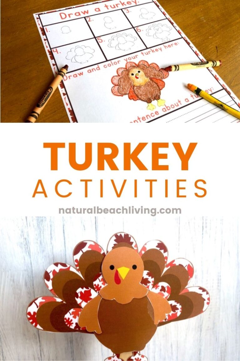 Turkey Craft Template and Activities for Kids - Natural Beach Living