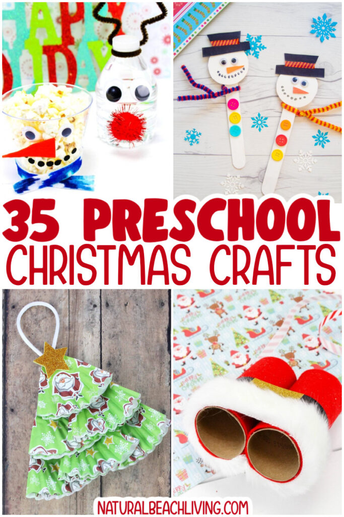 40+ Fun and Easy Preschool Christmas Crafts - Natural Beach Living