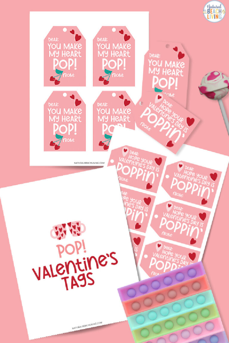 Free Pop It Valentine Cards Kids Love - Natural Beach Living