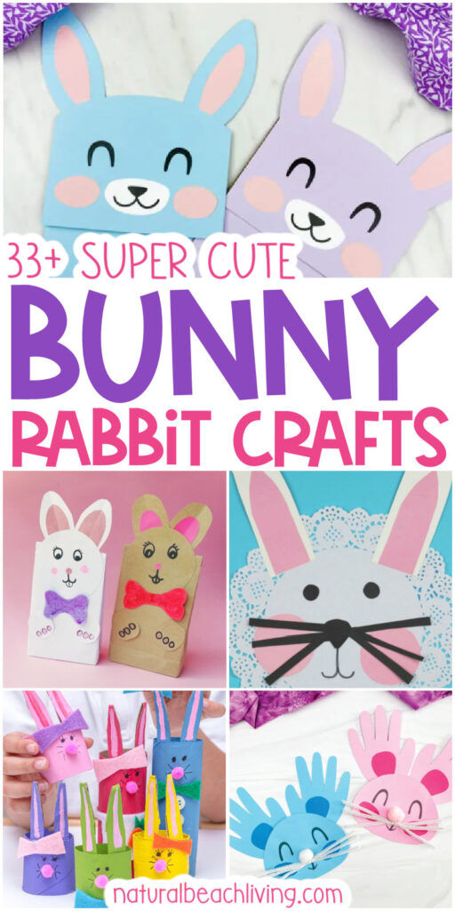 34+ Cute Bunny Rabbit Crafts and Activities - Natural Beach Living