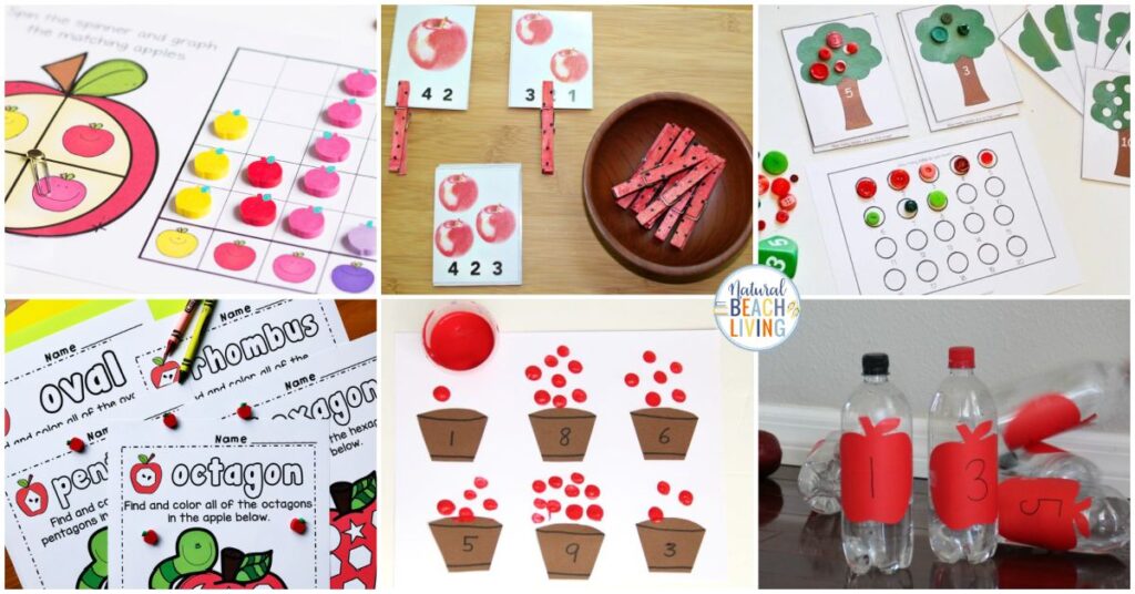 36 Apple Math Activities for Kids - Natural Beach Living