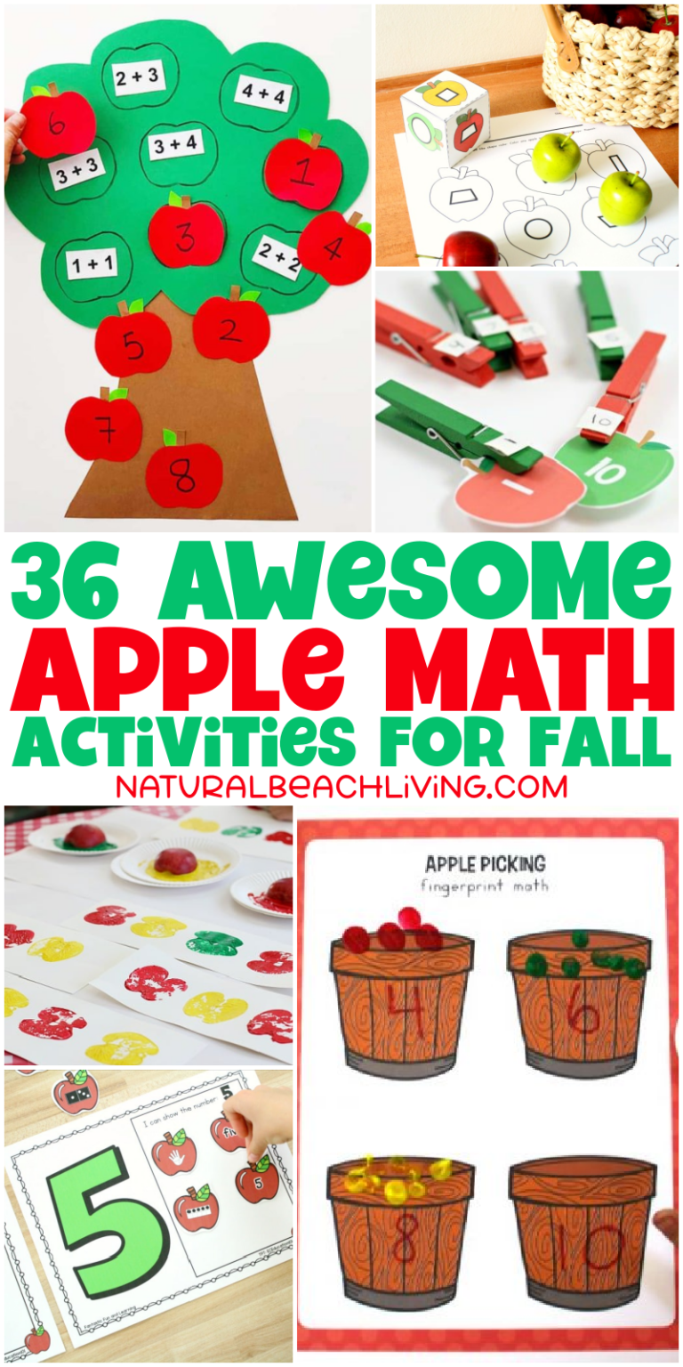 36 Apple Math Activities for Kids - Natural Beach Living