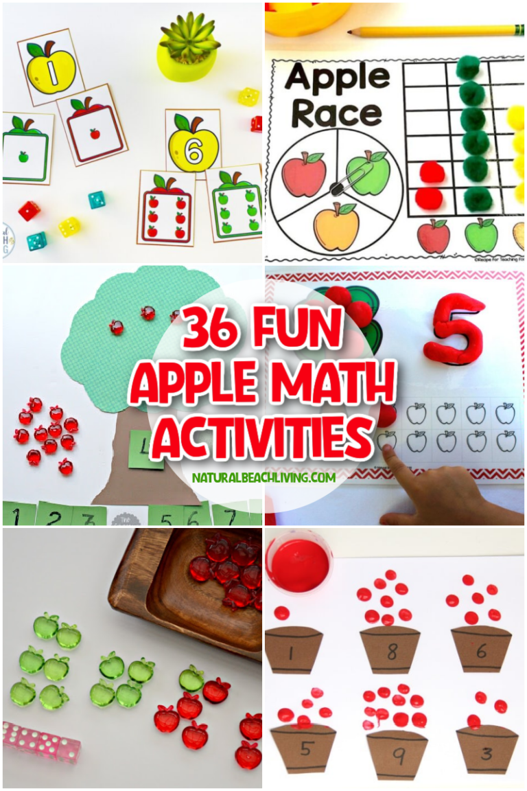 36 Apple Math Activities for Kids - Natural Beach Living