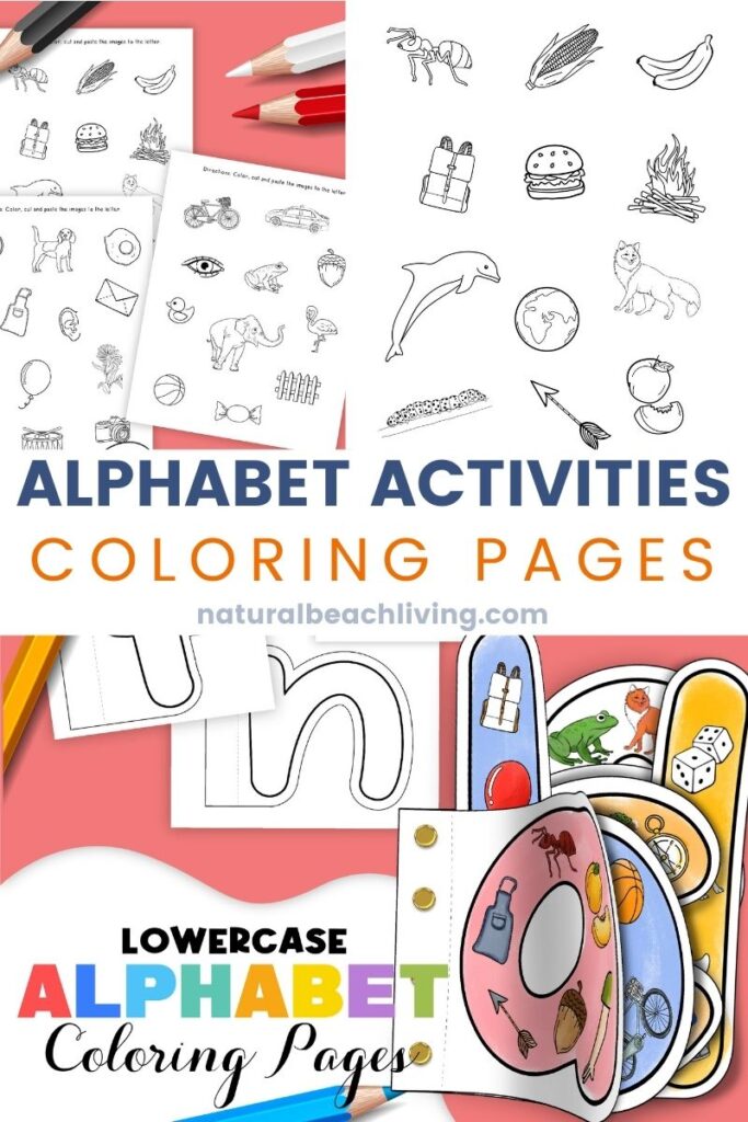 Printable Lowercase Alphabet Craft Coloring Pages - Natural Beach Living