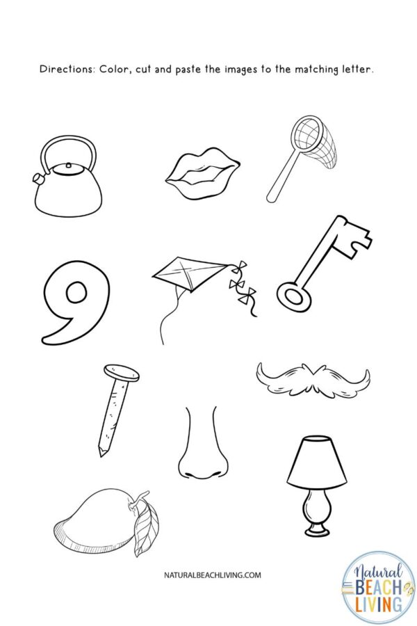 Printable Lowercase Alphabet Craft Coloring Pages - Natural Beach Living