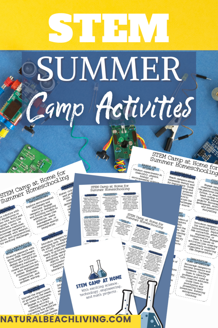 STEM Summer Camp Activities and Projects Free Printables - Natural ...