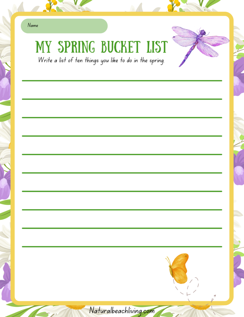 75+ Things To Do In Spring - Spring Bucket List Printable - Natural ...