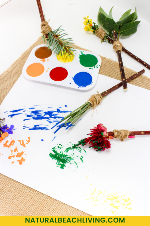 Nature Paint Brushes for Kids - Nature Art for Kids - Natural Beach Living