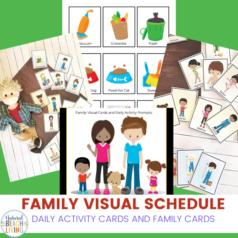 Family Visual Schedule Cards for Home - Natural Beach Living