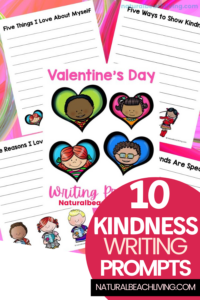 Printable Kindness Kindergarten Writing Prompts - Natural Beach Living
